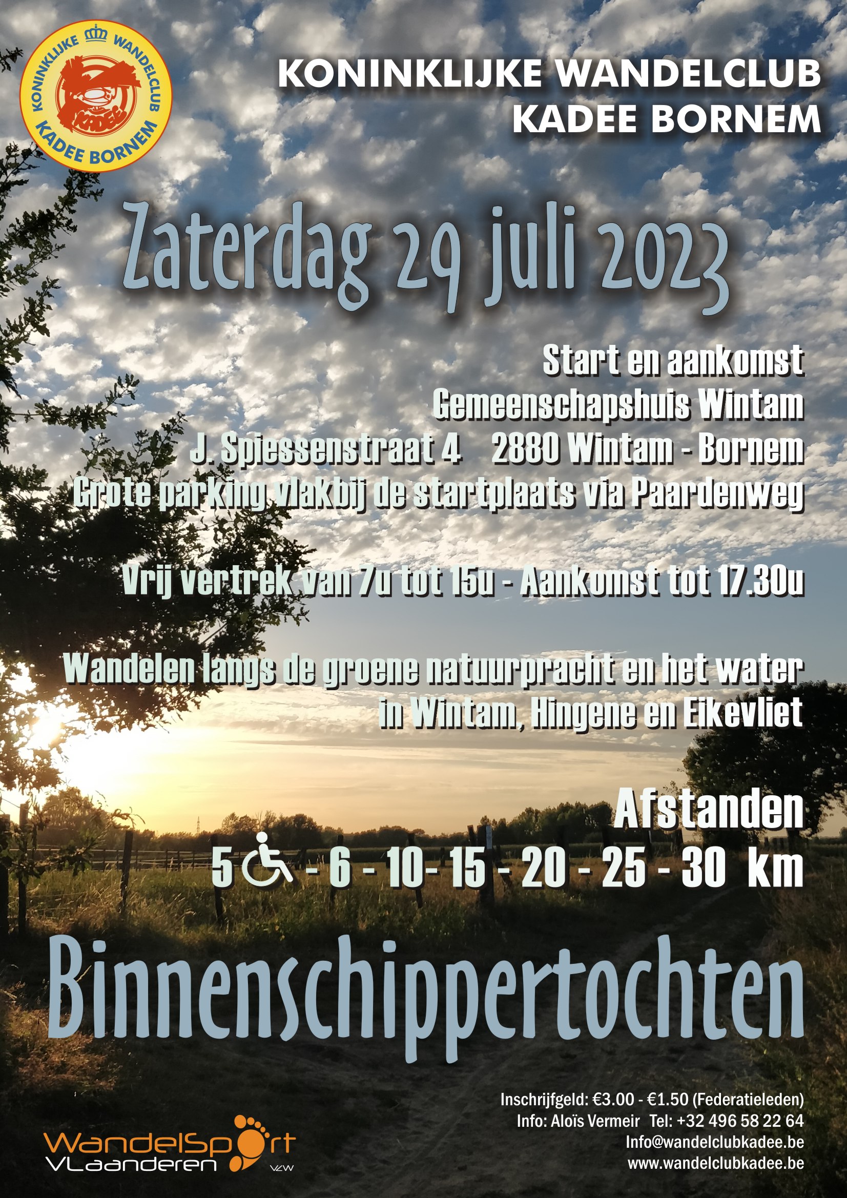 Wandelclub Kadee Bornem - Binnenschippertochten